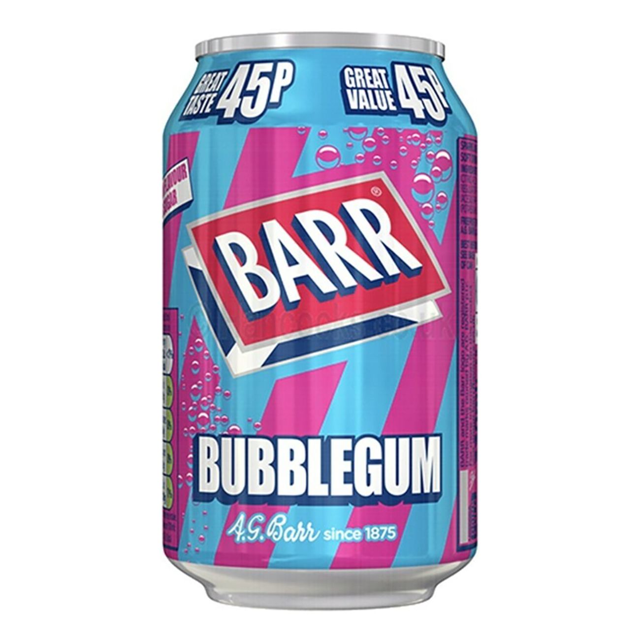 UK BARR Bubblegum Fizzy Drink 330ml X 24 Units