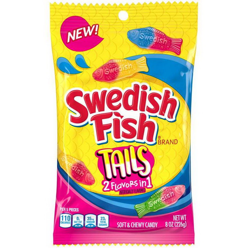 Swedish Fish Big Tails Assorted Peg Bag (12 Units) | Candyville.Ca ...