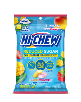 Hi Chew Reduced Sugar Mango & Strawberry Peg Bags 2.12 Oz X 8 Units ...